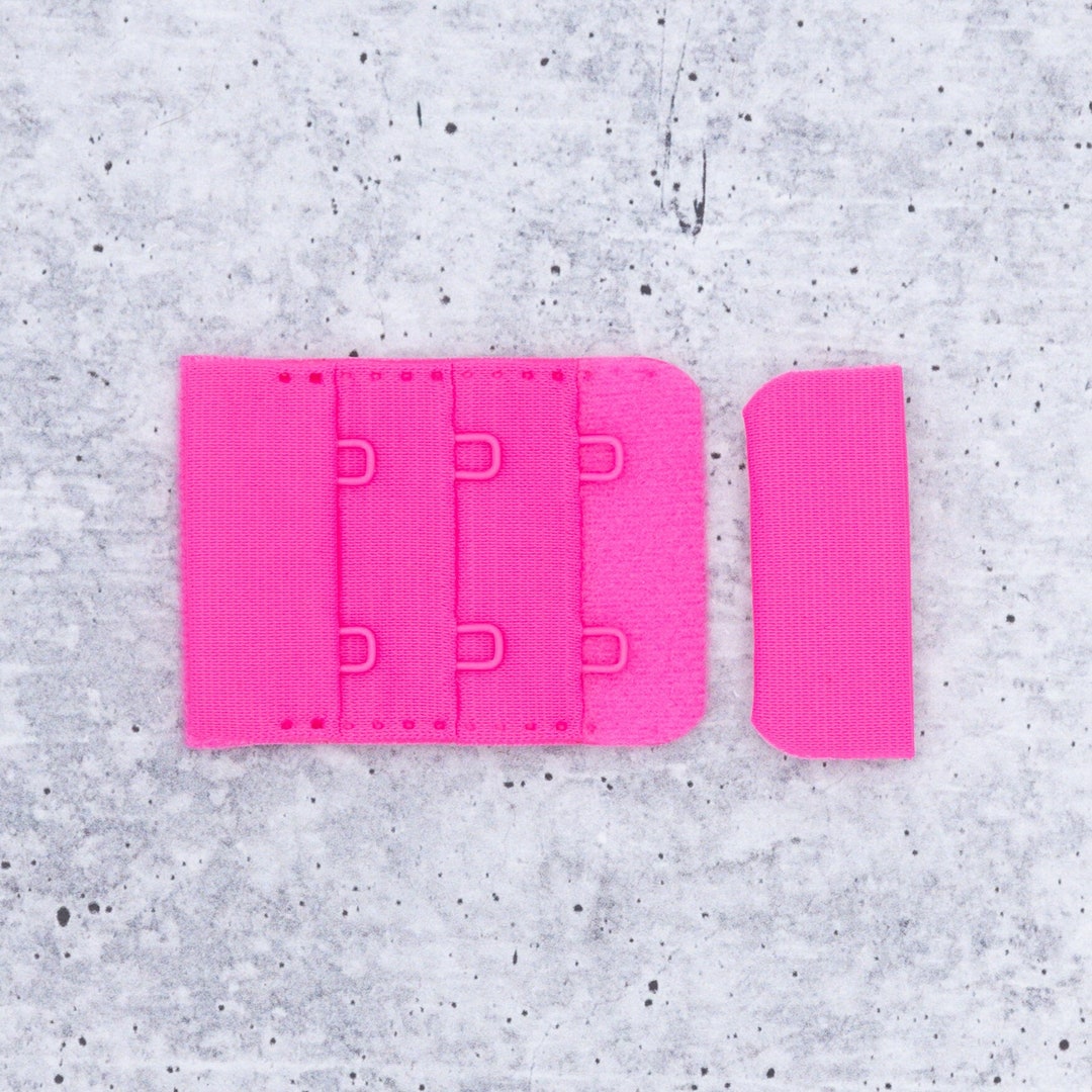 Hot Pink 2 Hook and Eye Bra Closures 1.5" X 2" by the Set or by the ...