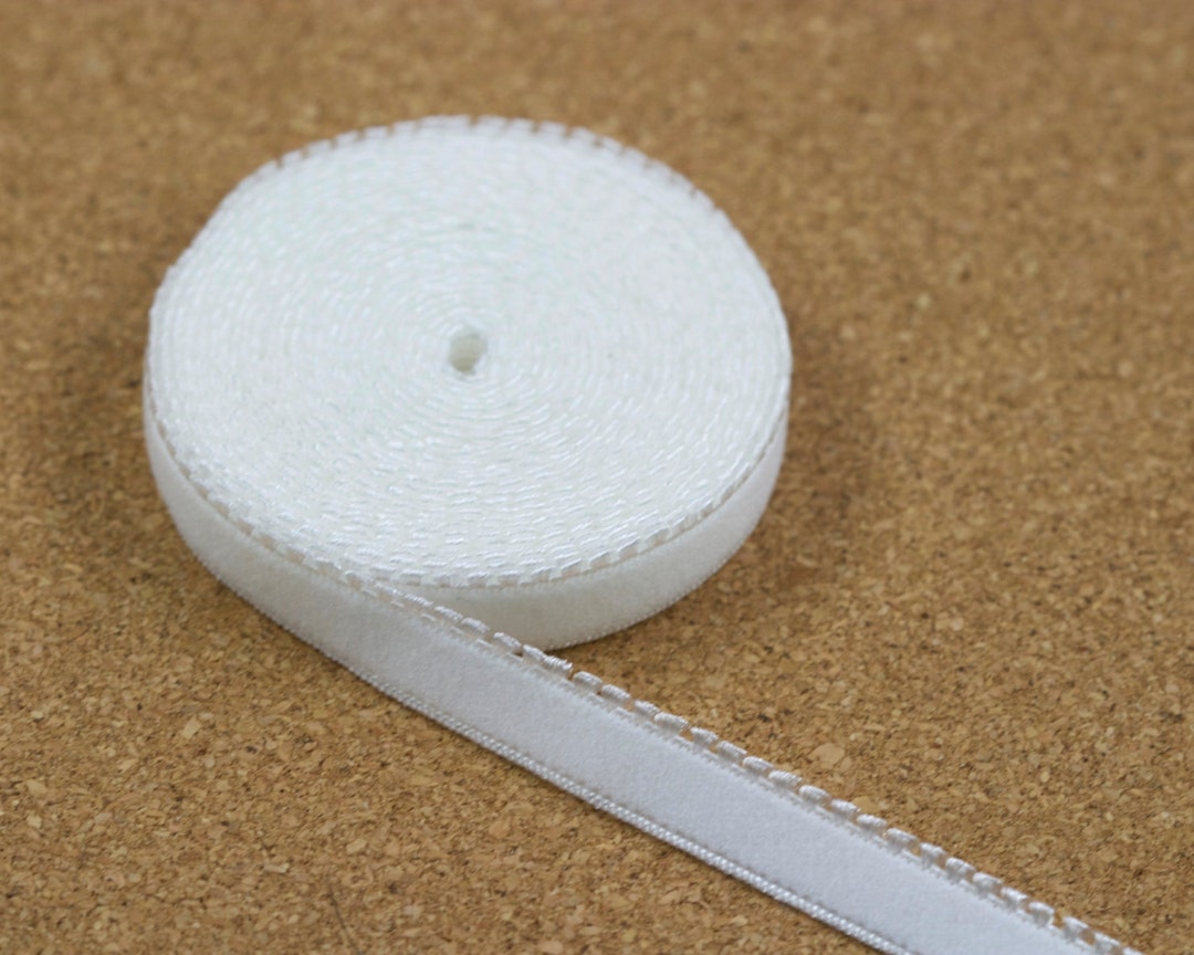 10 Yards White Plush Back Picot Elastic: 3/8" Dyeable Bra Making ...