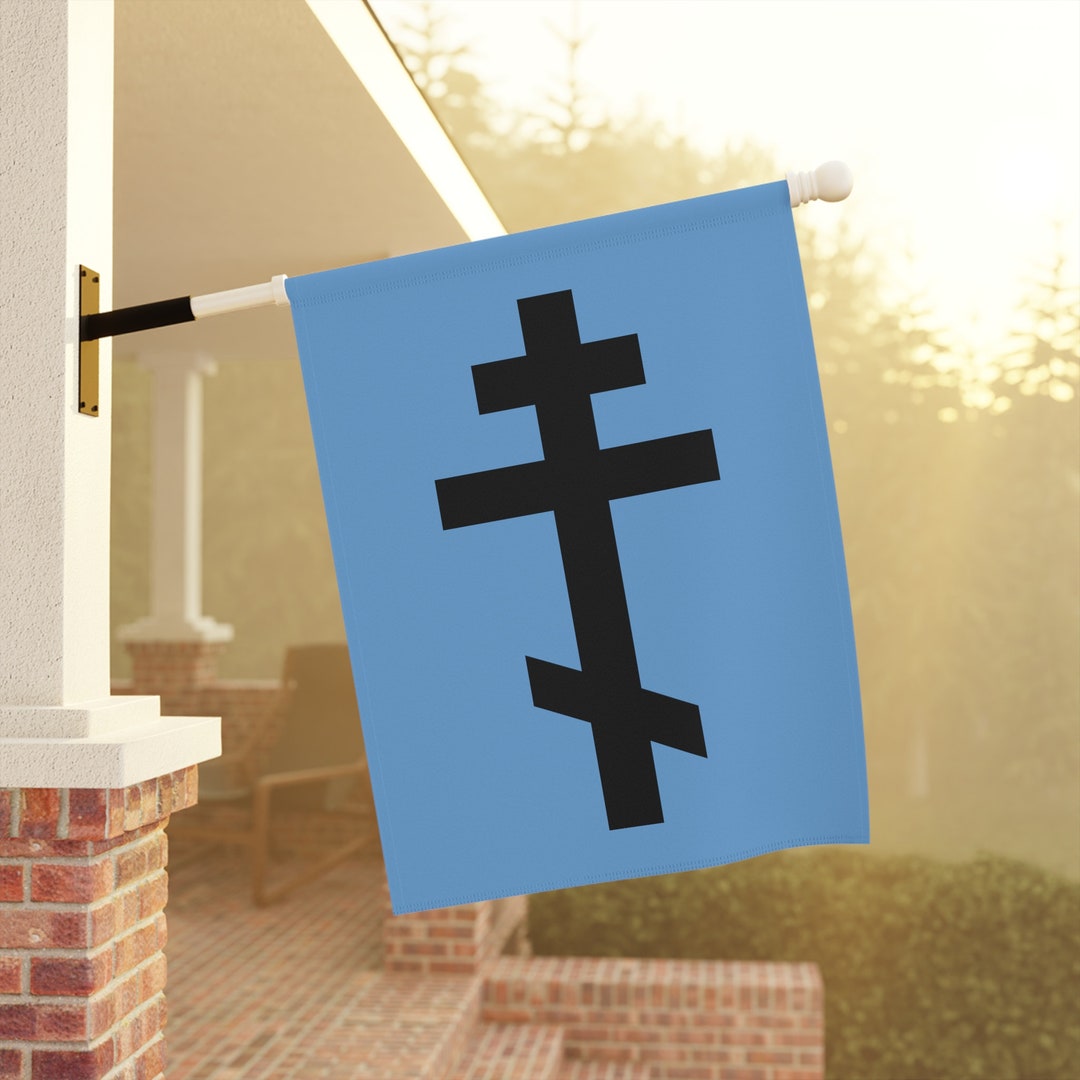 Orthodox Cross Garden & House Banner, Russian Cross Flag, Three Bar ...