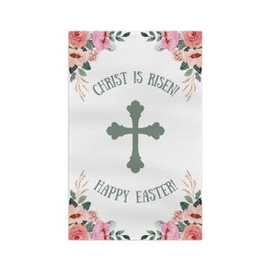 Happy Easter Tea Towel, Easter Gift, Resurrection, Easter Basket Cover ...