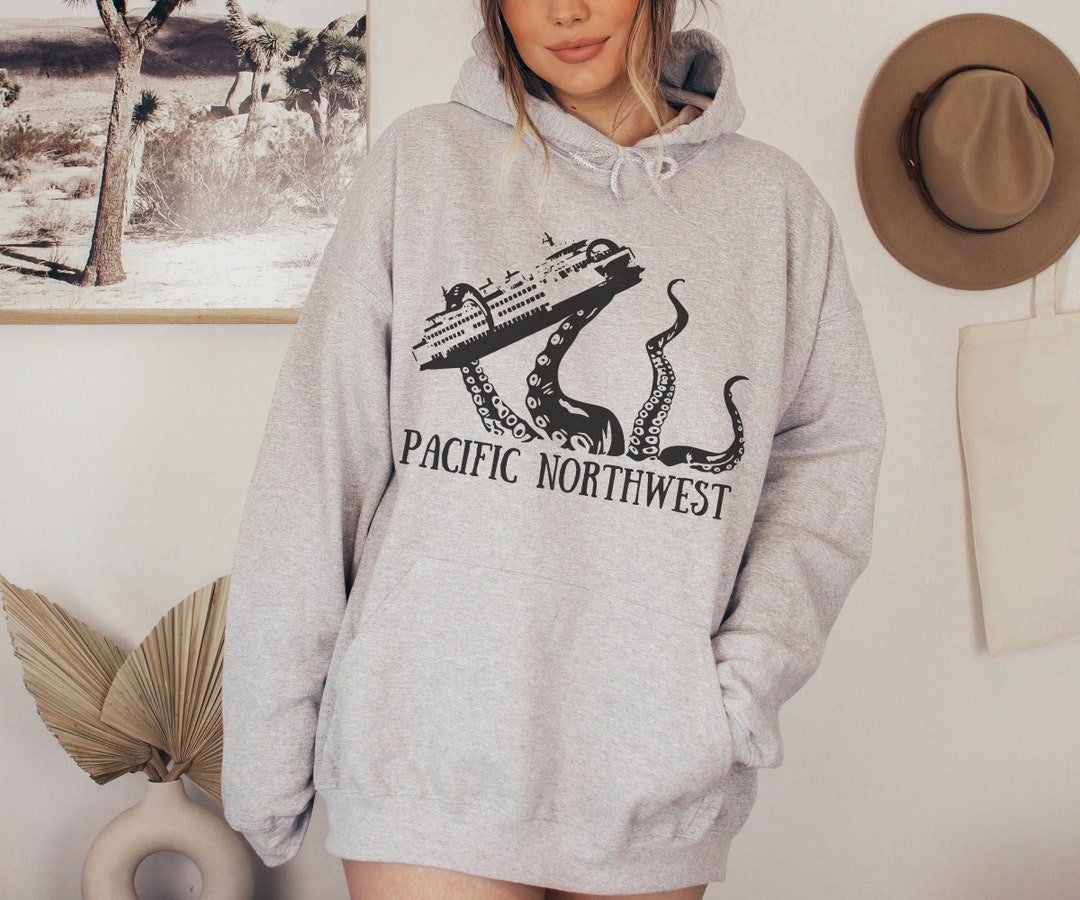 Pacific Northwest Ferry Kraken Hoodie, Washington State Ferries, Kraken Sweatshirt, Ferry ...