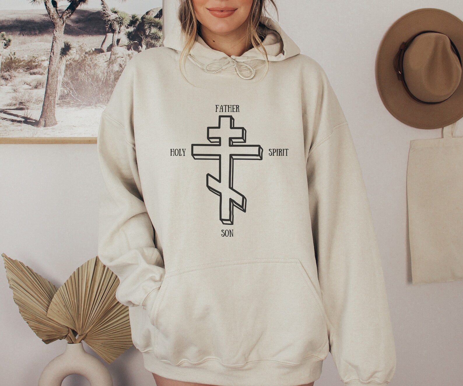 Orthodoxy Cross Hoodie, Father Son Holy Spirit Sweatshirt, Cross Hoodie ...