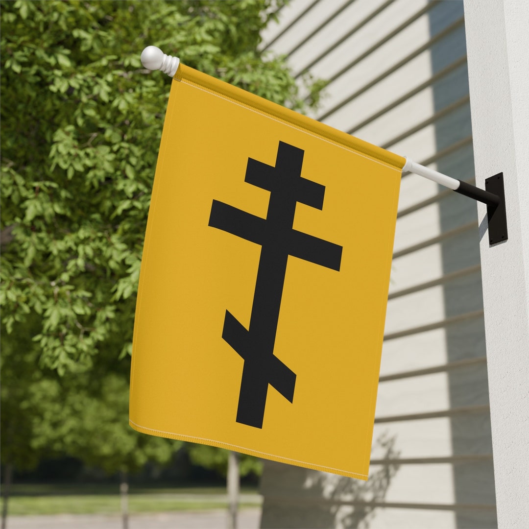 Orthodox Cross Garden & House Banner, Russian Cross Flag, Three Bar ...