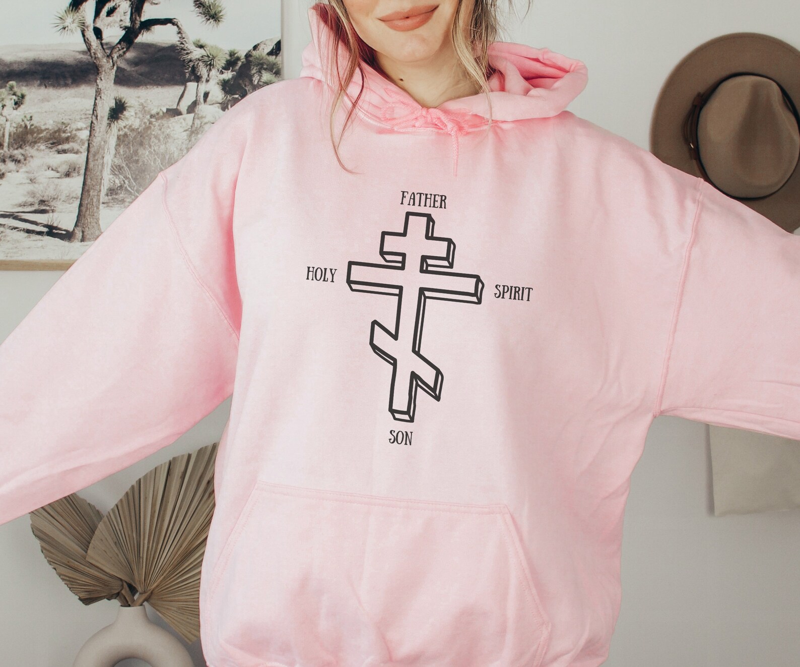 Orthodoxy Cross Hoodie, Father Son Holy Spirit Sweatshirt, Cross Hoodie ...