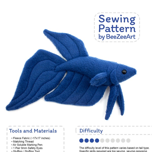 Fish Plush Sewing Pattern - Etsy