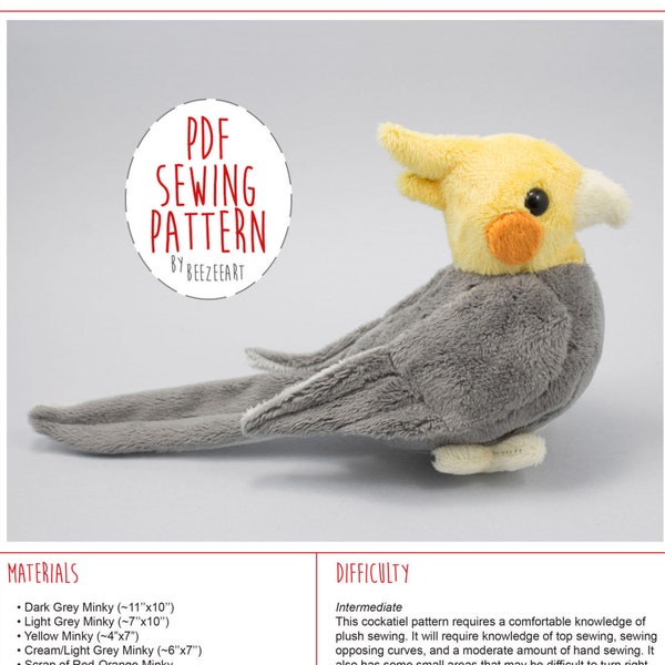Stuffed Bird Pattern - Etsy