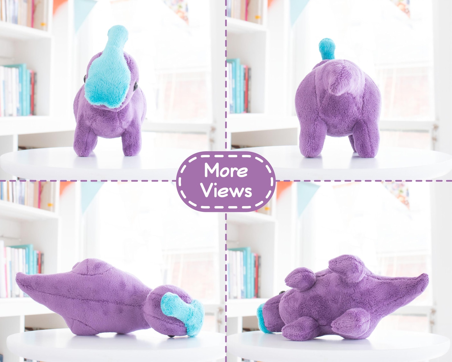 Parasaurolophus Stuffed Animal Sewing Pattern - Parasaur Dinosaur Plush ...