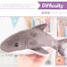 Shark Plush Sewing Pattern - PDF Digital Download - No Physical Items ...