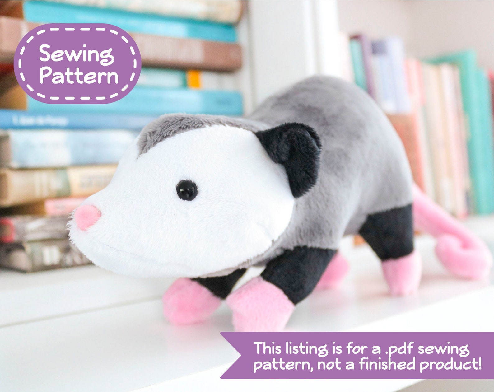 Stuffed Animal Opossum Sewing Pattern PDF Digital Download - Etsy