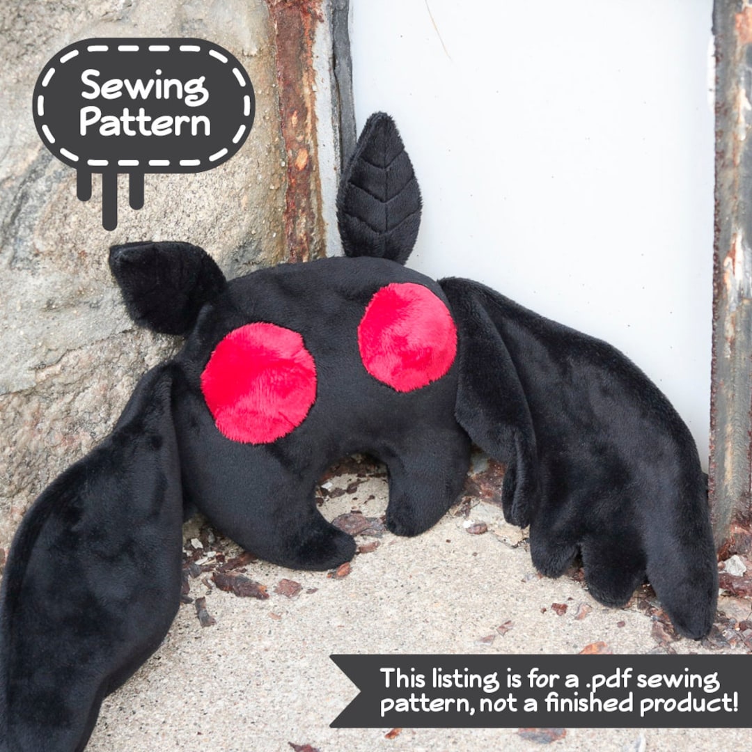 Mothman Stuffed Animal Sewing Pattern PDF Digital Download Cryptid Plush Sewing DIY Project No Physical Items Sent Etsy Canada