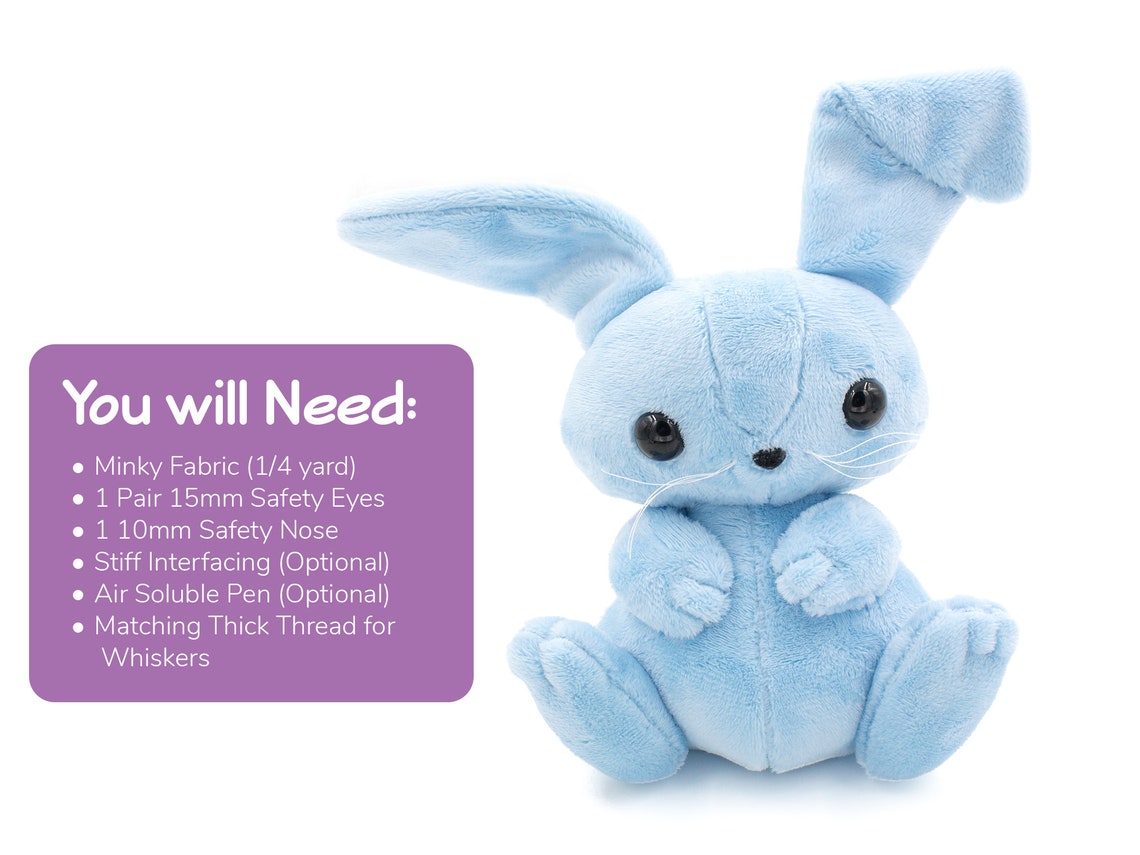 Bunny Stuffed Animal Sewing Pattern PDF Digital Download - Etsy
