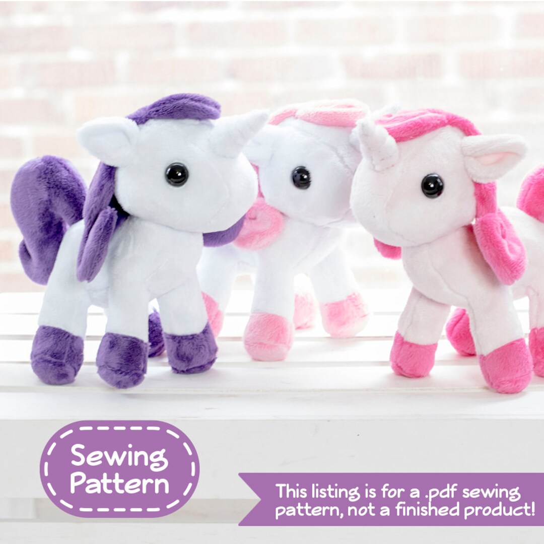 Unicorn Plush Sewing Pattern PDF Digital Download Plush - Etsy