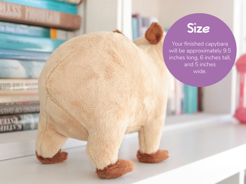 Capybara Stuffed Animal Sewing Pattern PDF Digital Download - Etsy