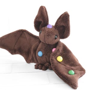 MADE TO ORDER - Rainbow Brownie Bat Stuffed Animal Plush Toy - Etsy