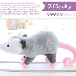 Stuffed Animal Opossum Sewing Pattern - PDF Digital Download - No ...