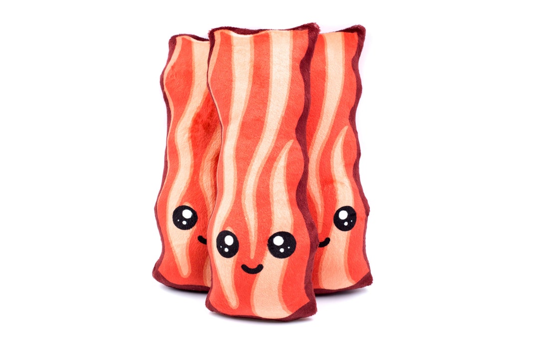 Stuffed Bacon Plush Toy - Happy - Etsy