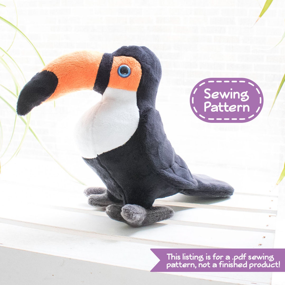 Toucan Stuffed Animal Sewing Pattern - PDF Digital Download - Plush ...