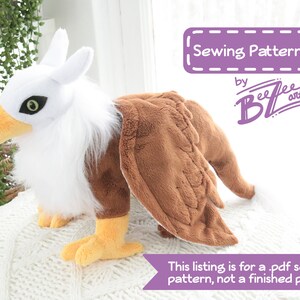 Griffin Stuffed Animal Sewing Pattern PDF Digital Download | Etsy
