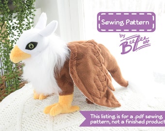 Griffin Stuffed Animal Sewing Pattern PDF Digital Download - Etsy