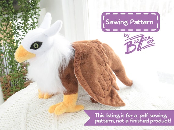 Griffin Stuffed Animal Sewing Pattern PDF Digital Download | Etsy