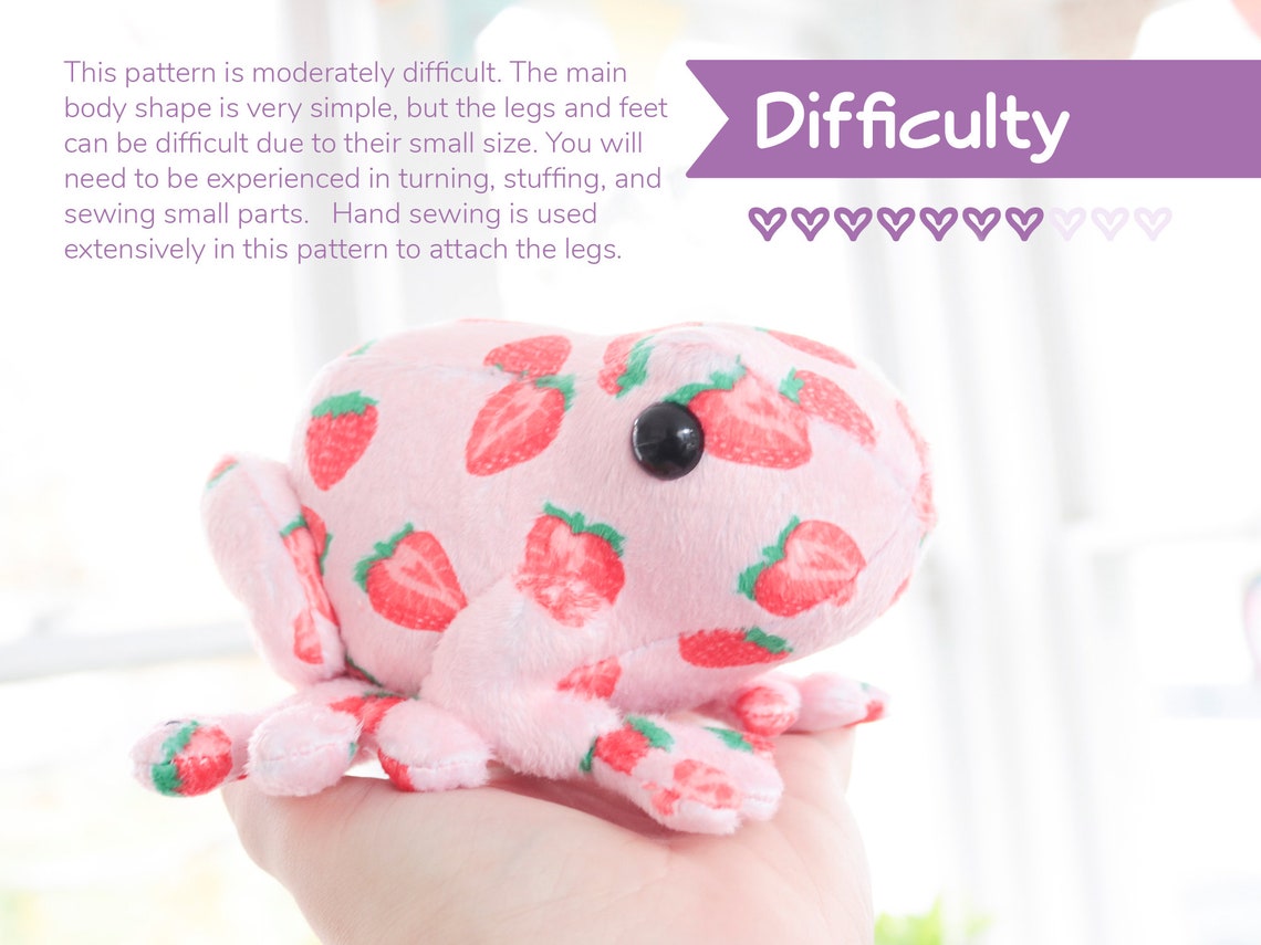 Frog Sewing Pattern PDF Digital Download Plush Sewing DIY | Etsy