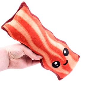 Stuffed Bacon Plush Toy - Happy - Etsy