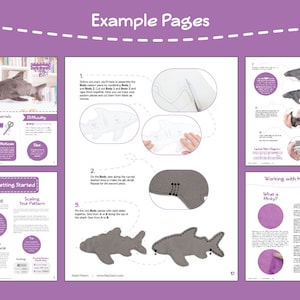Shark Plush Sewing Pattern - PDF Digital Download - No Physical Items Sent - Etsy