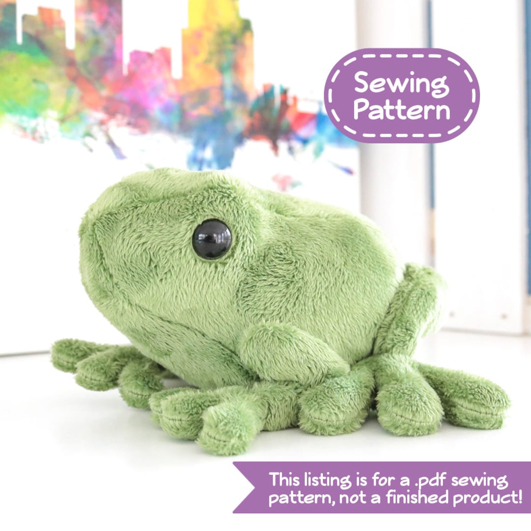Frog Sewing Pattern PDF Digital Download Plush Sewing DIY Project No ...