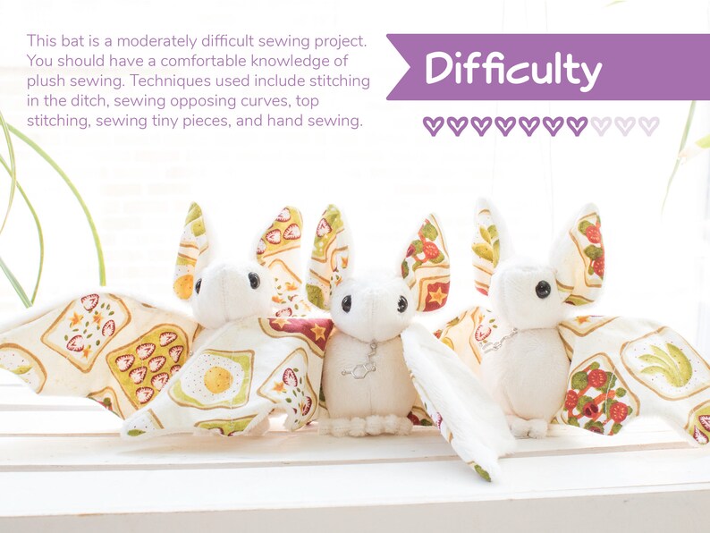 Stuffed Animal Bat Sewing Pattern PDF Digital Download | Etsy