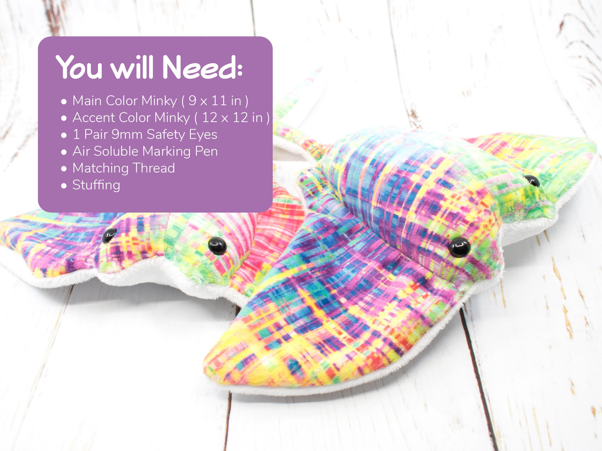 Stuffed Animal Stingray Sewing Pattern PDF Digital Download | Etsy Canada