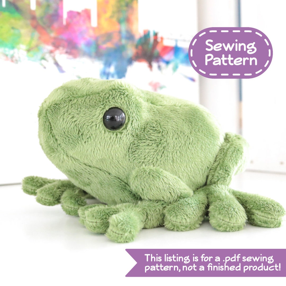 Frog Sewing Pattern - PDF Digital Download - Plush Sewing DIY Project ...