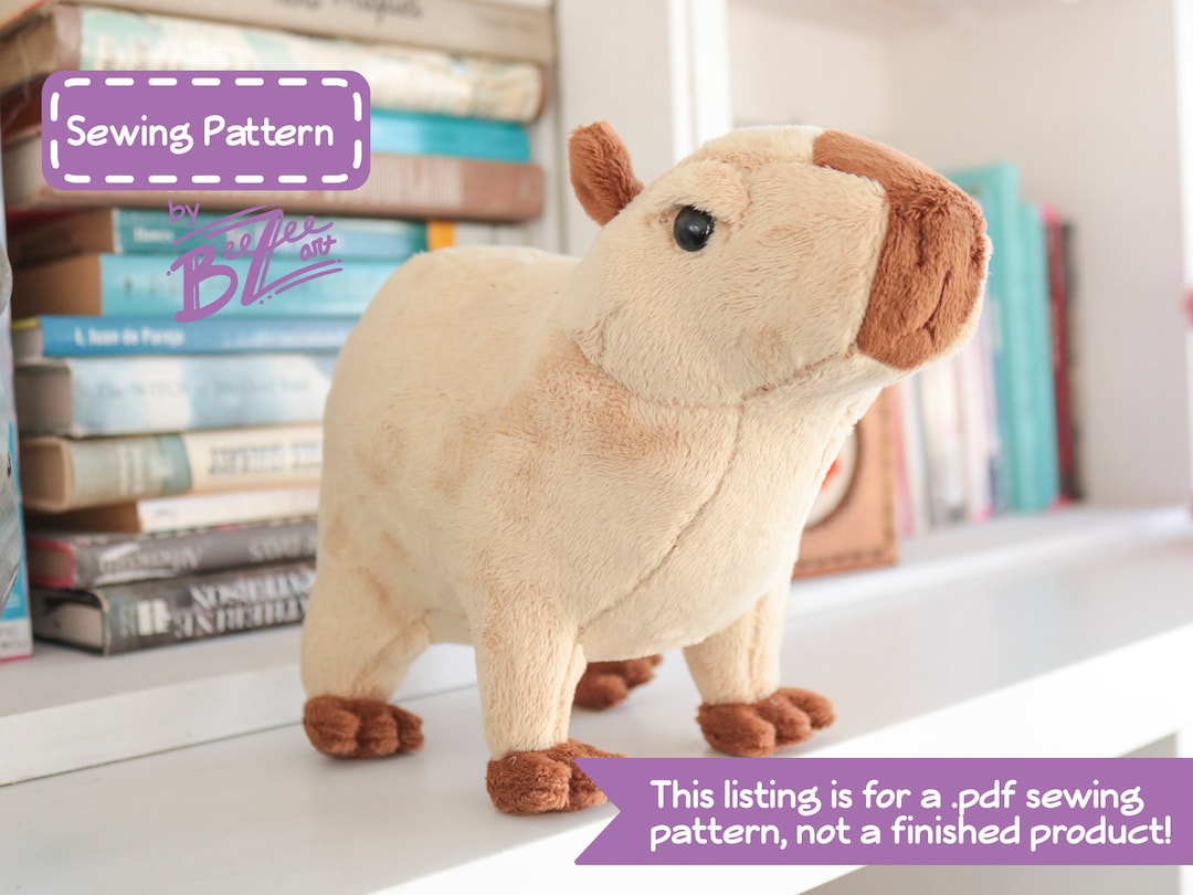Capybara Stuffed Animal Sewing Pattern PDF Digital Download - Etsy