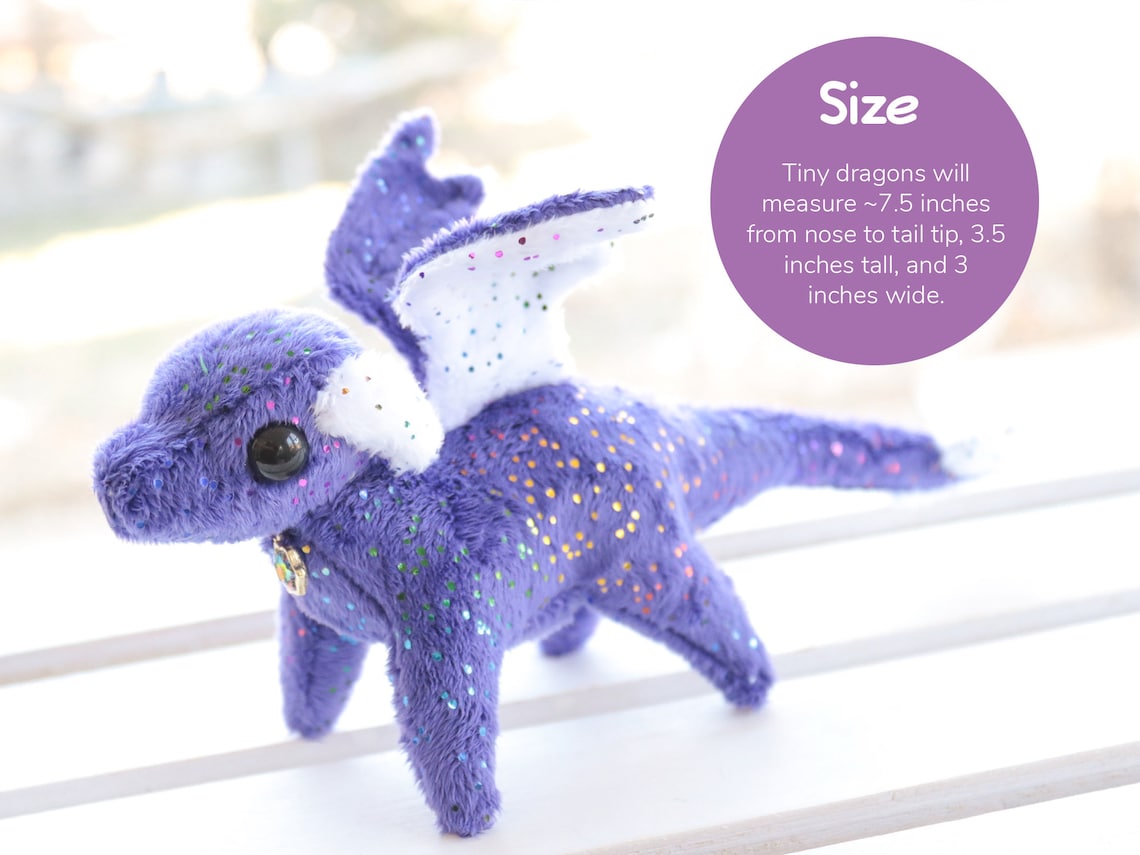 Tiny Dragon Stuffed Animal Sewing Pattern PDF Digital - Etsy UK