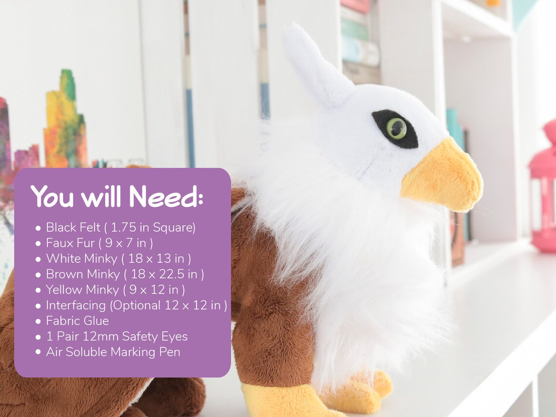 Griffin Stuffed Animal Sewing Pattern PDF Digital Download | Etsy