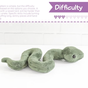 Snake Plush Sewing Pattern - PDF Digital Download - No Physical Items ...