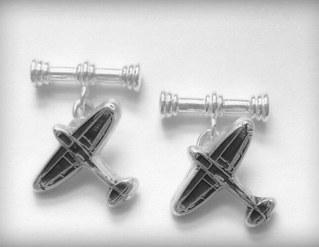 Plane Cufflinks/ Fine Silver Plane Cufflinks/ Airplane Cufflinks ...