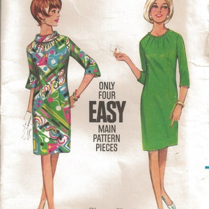1960s One-piece Dress Sewing Pattern Bust 34 - Butterick 4312 - Etsy