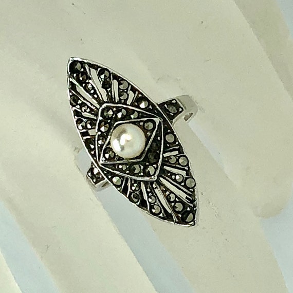 Antique Victorian Style Sterling SILVER RING - Elegan… - Gem