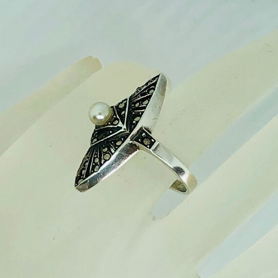 Antique Victorian Style Sterling SILVER RING - Elegan… - Gem