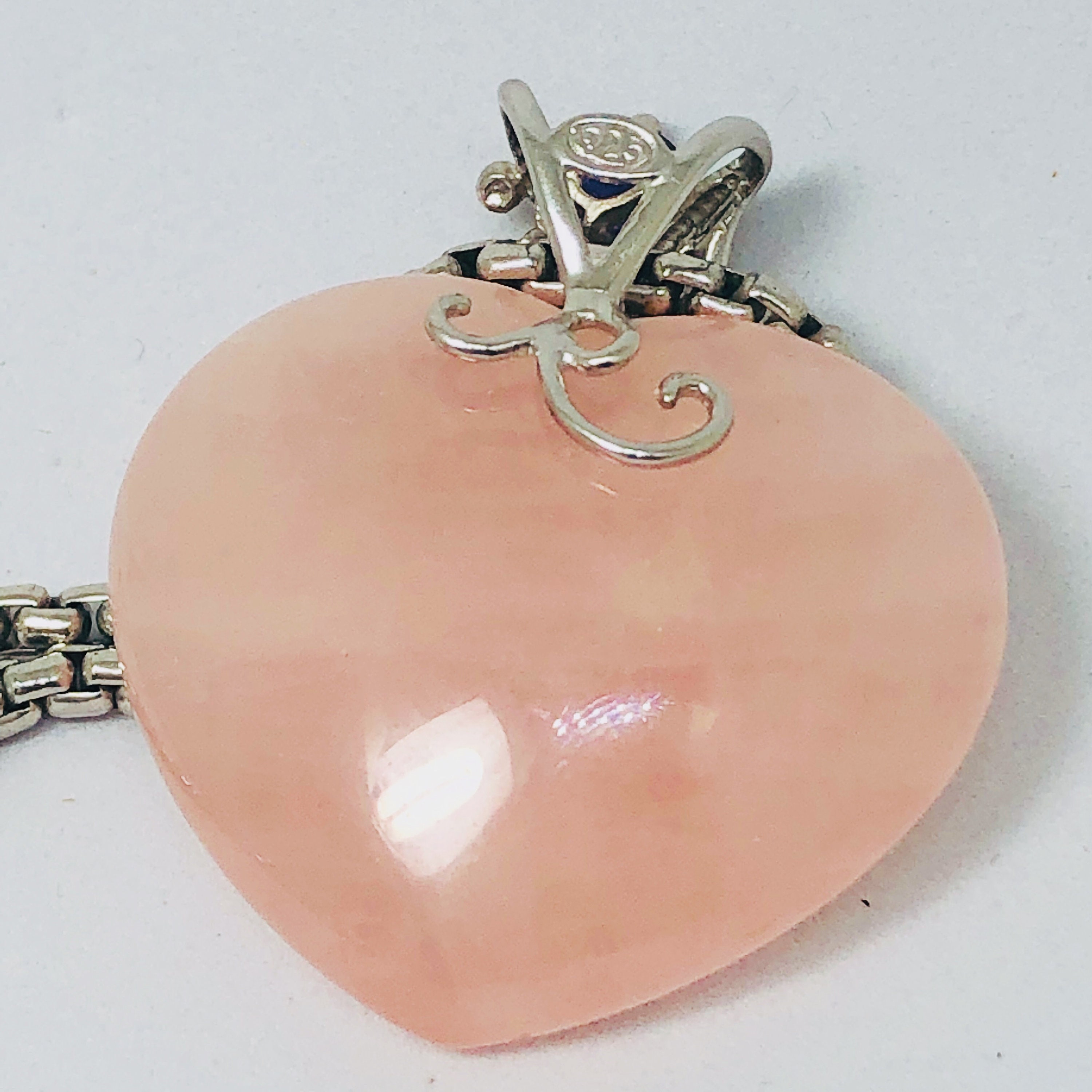 Vintage STERLING Natural ROSE Pendant Floral Bale Sterling - Etsy