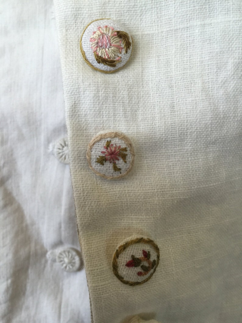 Hand Embroidered Buttons 18th Century Alchemy Baroque Jane Austen ...