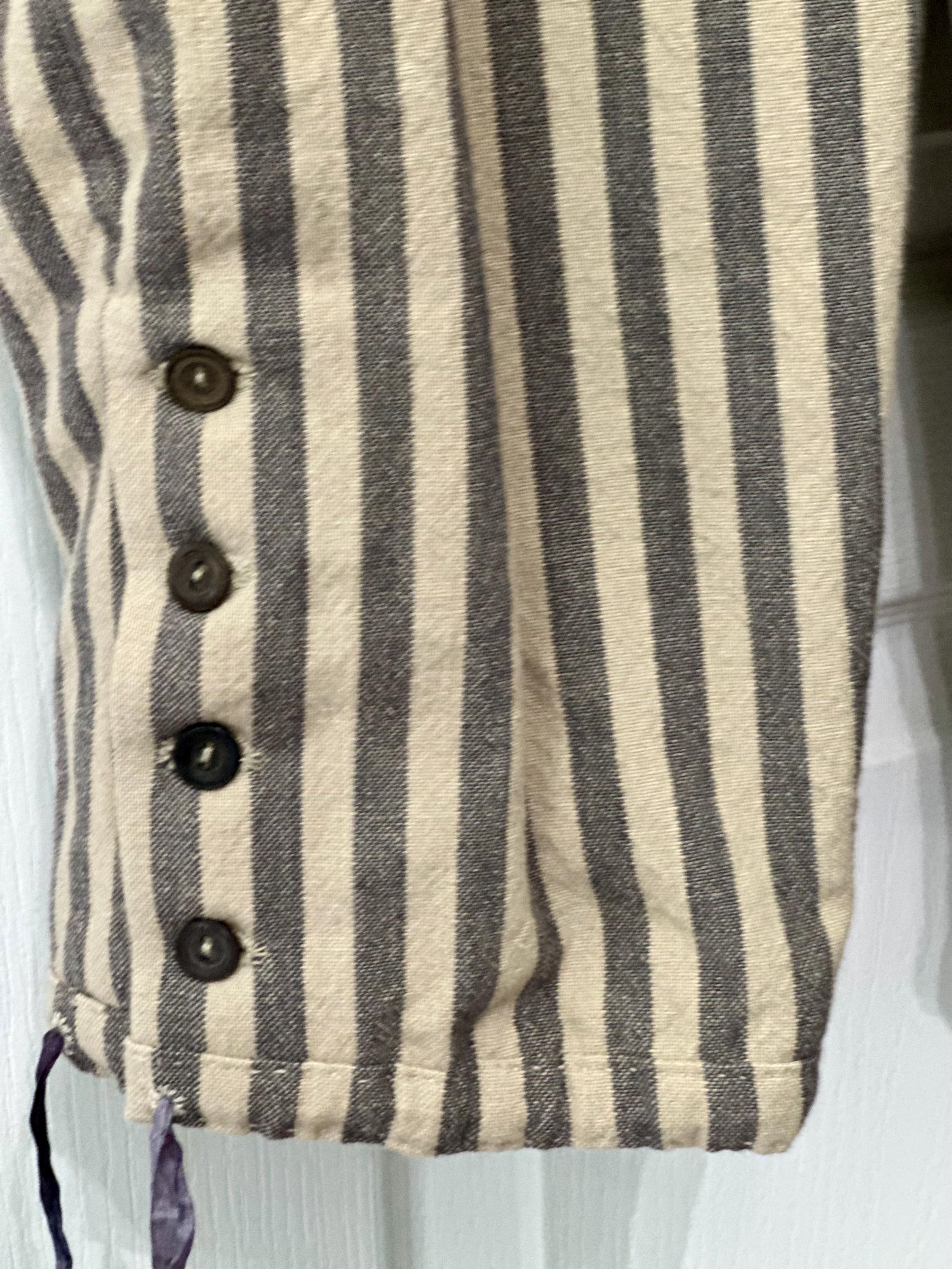 18th Century FRENCH REVOLUTION REGENCY Trousers Linen Cotton Stripe ...