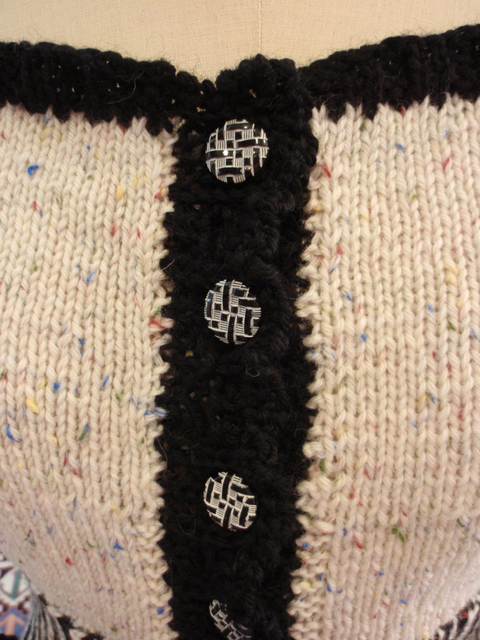 NIGHT CIRCUS Hand Knit Cardigan Victorian Vintage Style - Etsy