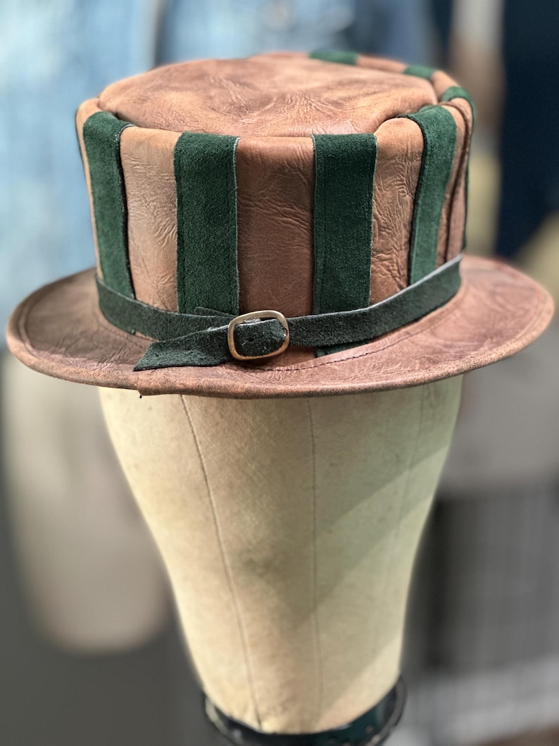 Vintage Renaissance Faire Leather Hand Made Top Hat LARP Jester Boho - Etsy