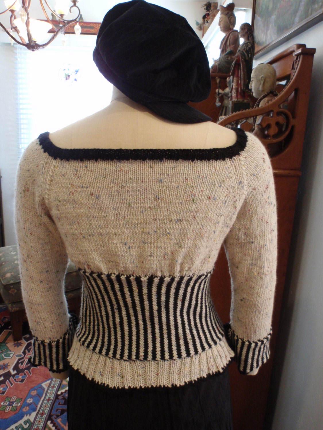 NIGHT CIRCUS Hand Knit Cardigan Victorian Vintage Style - Etsy