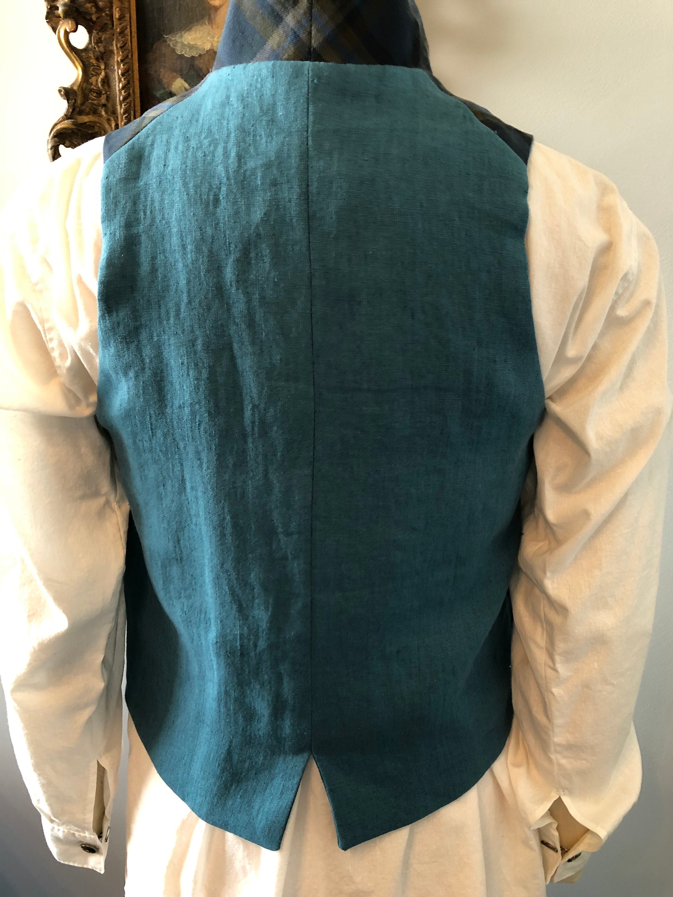 18th Century Style Scottish Highland Tartan Cotton Waistcoat Vest ...