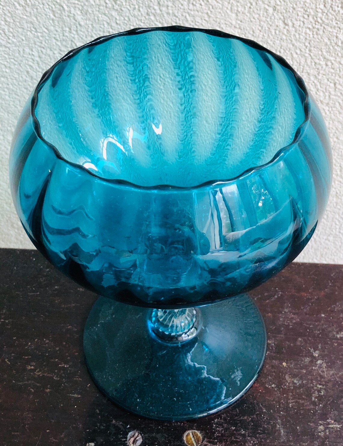 Blue Glass Candy Dish Vintage at Anthony Monroy blog
