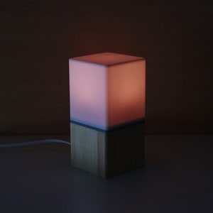 3D Printed Light With Wooden Base - Etsy