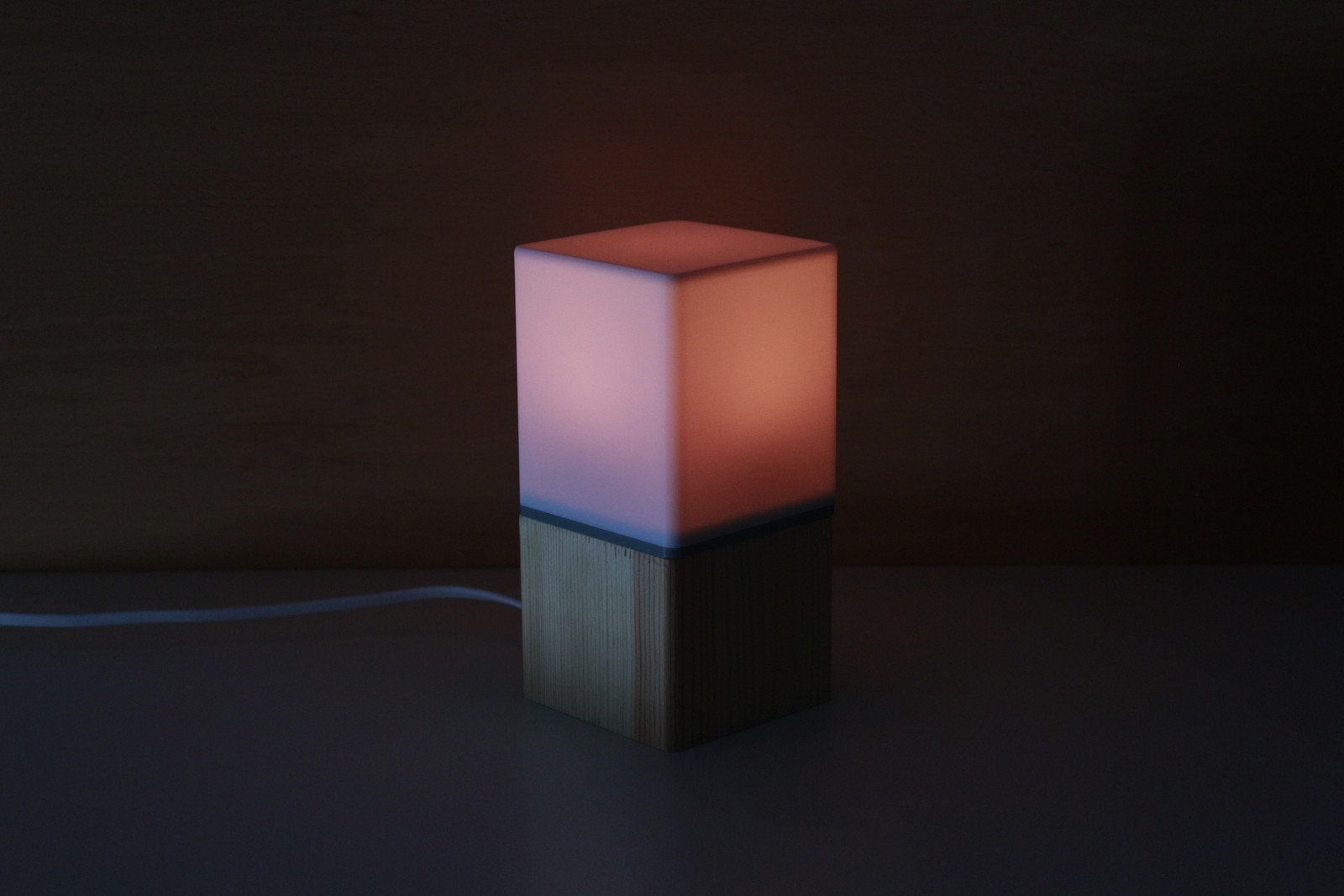 3D Printed Light With Wooden Base - Etsy