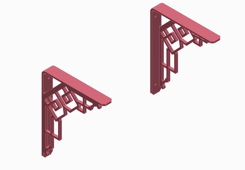 3D Model of Art Deco Shelf Bracket - Ready for 3D Print. - Etsy
